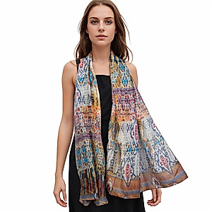 RIIQIICHY Scarf for Women Fashion Scarf Floral Print Scarves for Women Lightweight Spring Summer
