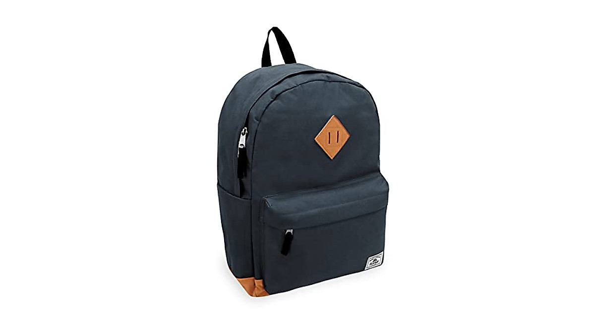 Everest Vintage Laptop Backpack - Stylish & Organized Navy Backpack