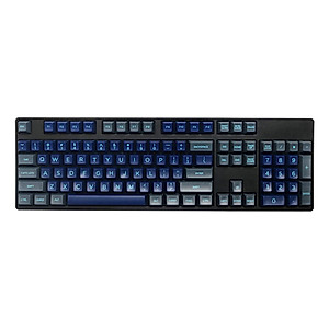 108 Key Mechanical Keyboard 159 Keys Blue Grey Yellow ABS Keycaps for Mechanical Gaming Keyboard SA Profile (Color : Keycaps)