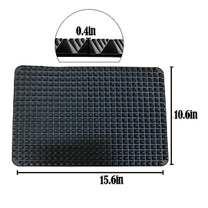 Ohequbao Non-Stick Silicone Baking, Pyramid Healthy Cooking Oven Mat Fat-red, Black-2 Pack