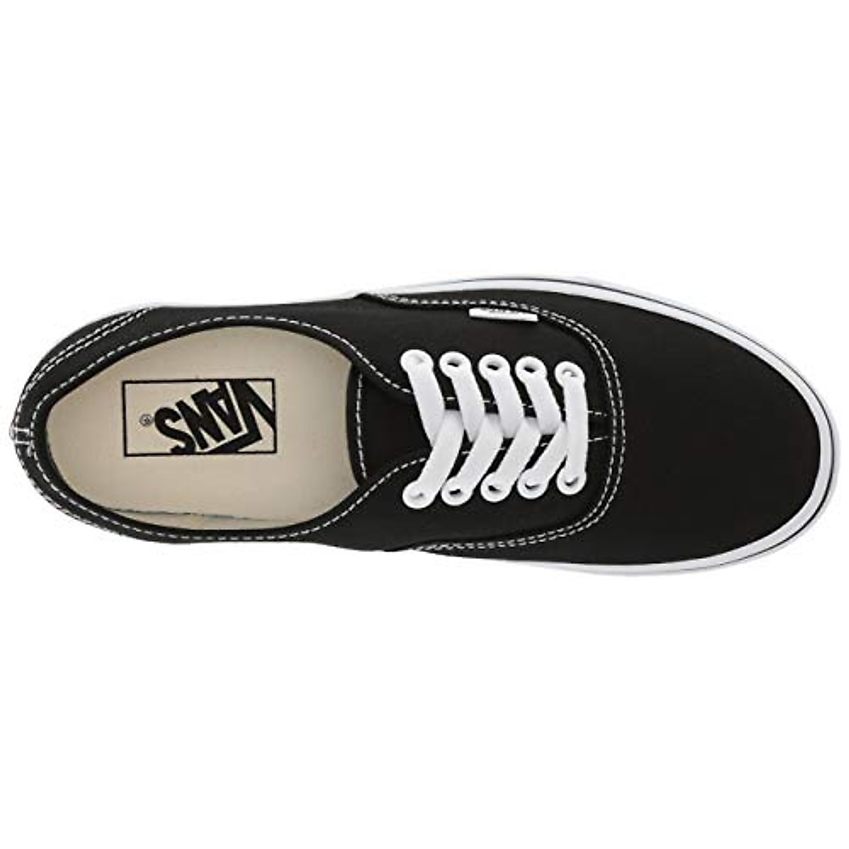 Vans Authentic, Black Black, Size 7.5 Men/ 9 Woman