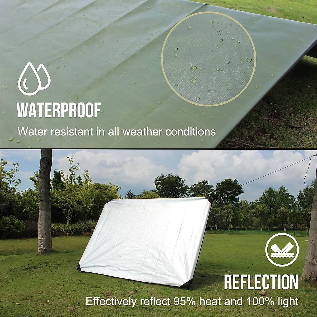 Almighty Equip:LYN All-Weather Heavy Duty Solar Emergency Survival Blanket-1.16lbs,Reflective Space Thermal Infrared-Blocked Insulated from Mylar/Foil for Rescue,Backup,Camping,Hiking,Trap,Snow&Pet