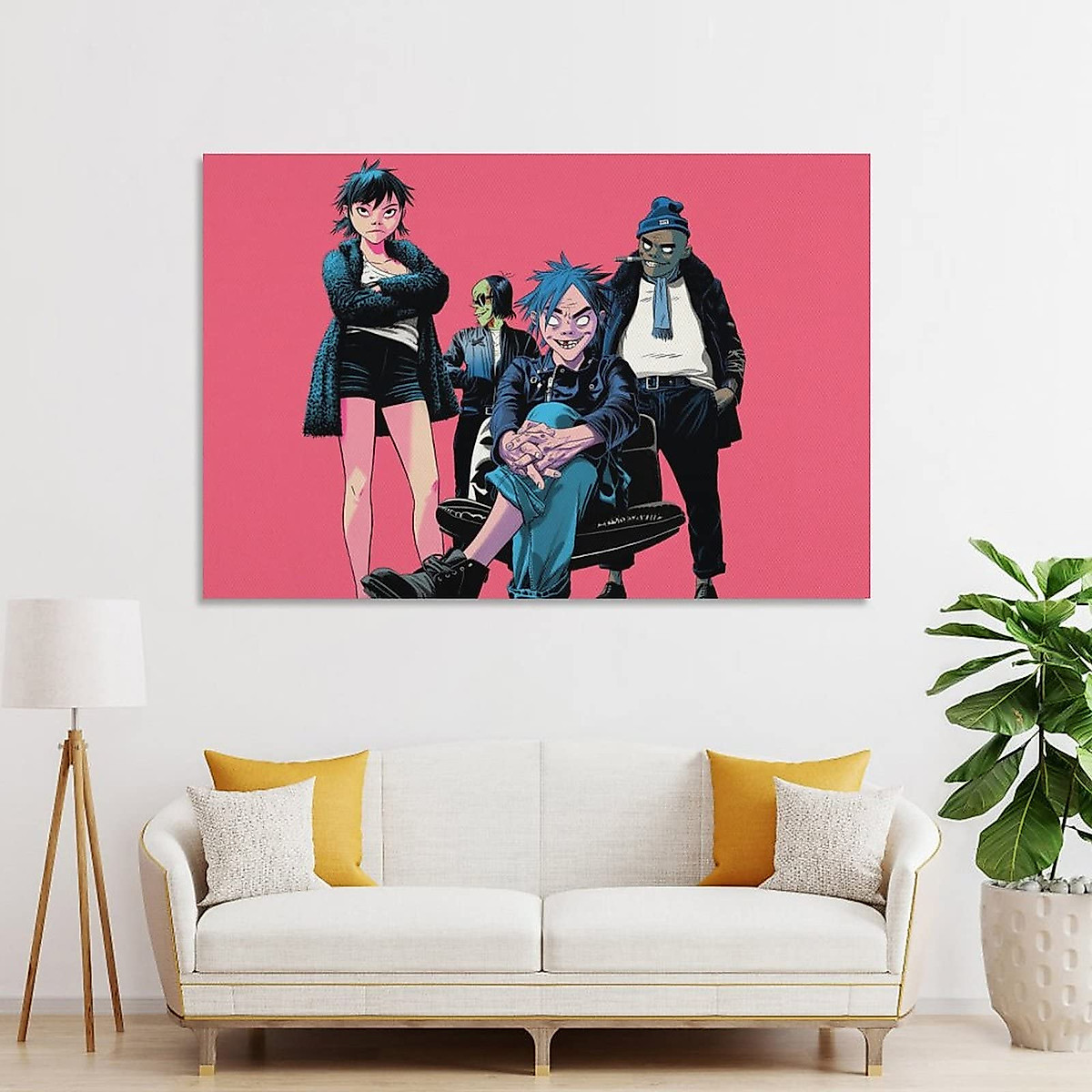Fotuven England Rock Music Gorillaz Poster Canvas Art Poster And Wall Art Picture Print Modern Family Bedroom Decor Posters Unframe 12x18inch(30x45cm)
