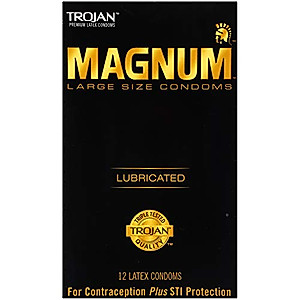 Trojan Magnum Large Size Lubricated Condoms - 12 count