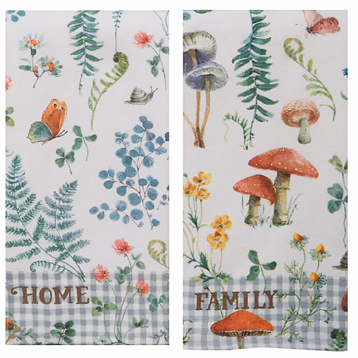 Kay Dee Designs 2 Pc Nature Cottage Kitchen Bundle, Family and Home Dual Purpose Towels