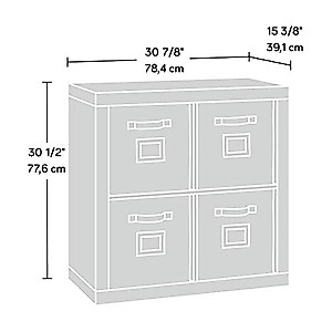 Sauder Stow-Away 4-Cube Organizer, Smoked Oak Finish