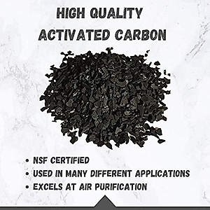 EnviroSupply 4x8 Activated Carbon (Virgin Coconut Shell), Bulk Charcoal for Gas, Air Purification, Odor Removal, Deodorizer Vapor Phase Applications - 5 Pound Bag (80 Ounces)