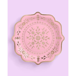 xo, Fetti Pastel China Plates - 24 pack, 9" | Birthday Party Decorations, Bachelorette Garden Party, Easter Party, Cool Cake Plates, Tea Partea