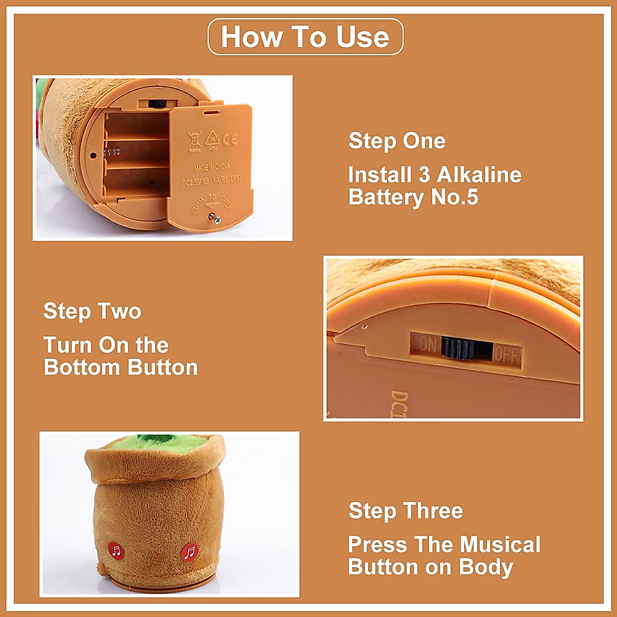 GESKS Toy Repeats What You Say Singing Dancing Talking Recording Glowing Sunflower Soft Plush Flower Musical Saxophone Happy Birthday Song for Baby Kids Adults(Pink)