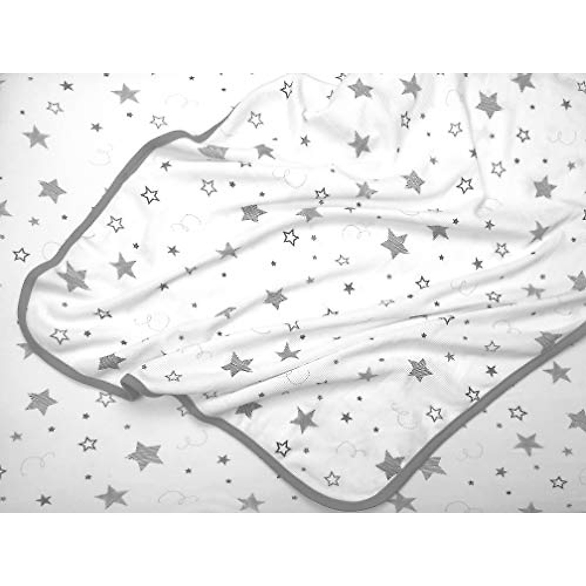 American Baby Company New Baby Welcome Kit with Thermal Cotton Swaddle Blanket & Fitted Crib Sheet, Super Stars, for Boys and Girls