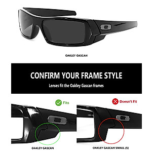 IKON LENSES Replacement Lenses For Oakley Gascan Sunglasses (Deep Blue Mirror (Polarized)