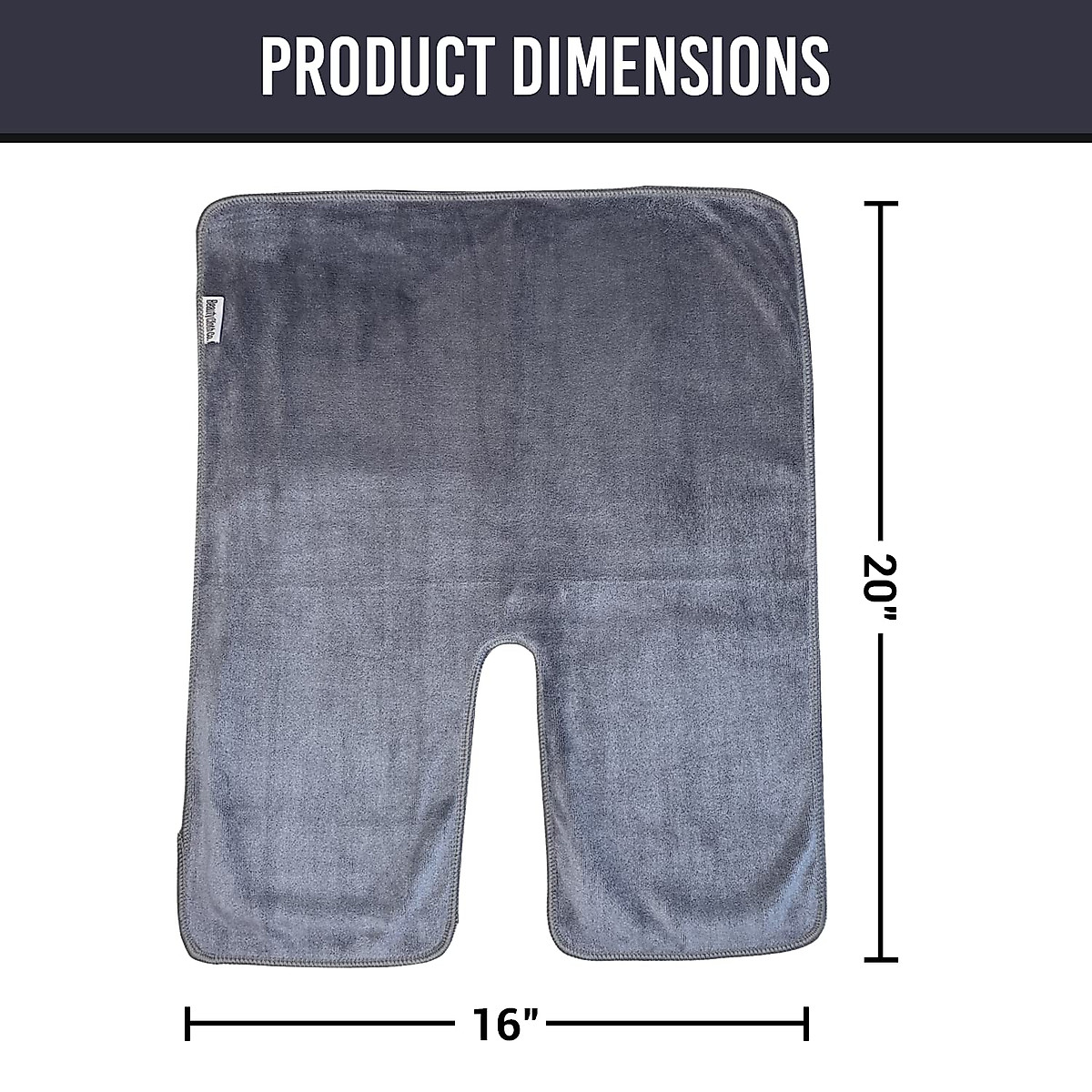 BeautyClothCo Esthetician Towels for Facials - Pack of 2 Facial Towels - Mask Removing Face Wrap - Perfect for Spa, Salon, & at-Home Skincare - Super Soft Microfiber Face Towel Set - Grey