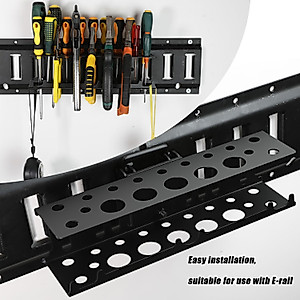 Fistihon E-Track Screwdriver Holder Rack, Heavy Duty Metal Screwdriver Organizer, E track Accessories for Screw Driver Holder Rack, Compatible with Screw Driver Holder&Pliers Holders&Shears Rack