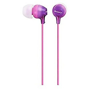 Sony in-Ear Headphones (Violet) - Stereo - Violet - Mini-Phone - Wired - 16 Ohm - 8 Hz 22 kHz - Gold Plated - Earbud - Binaural - in-Ear