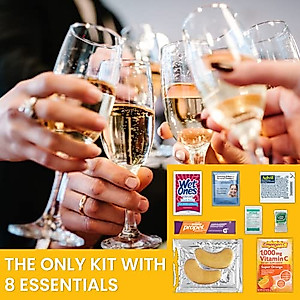 After Party Hang Over Kit Supplies for Bachelorette Party Favors, Bag Stuffers, Wedding Parties, 21st Birthdays & More - 7 Essential Drinking Supplies Per Set for by Real Vitamins (1 Set)