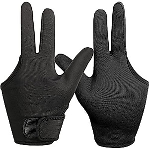 Heat Resistant Gloves for Hair Styling 2 Pcs Curling Wand Glove 3 Finger Barber Glove Reusable Hair Dye Heat Protector Glove (Black)