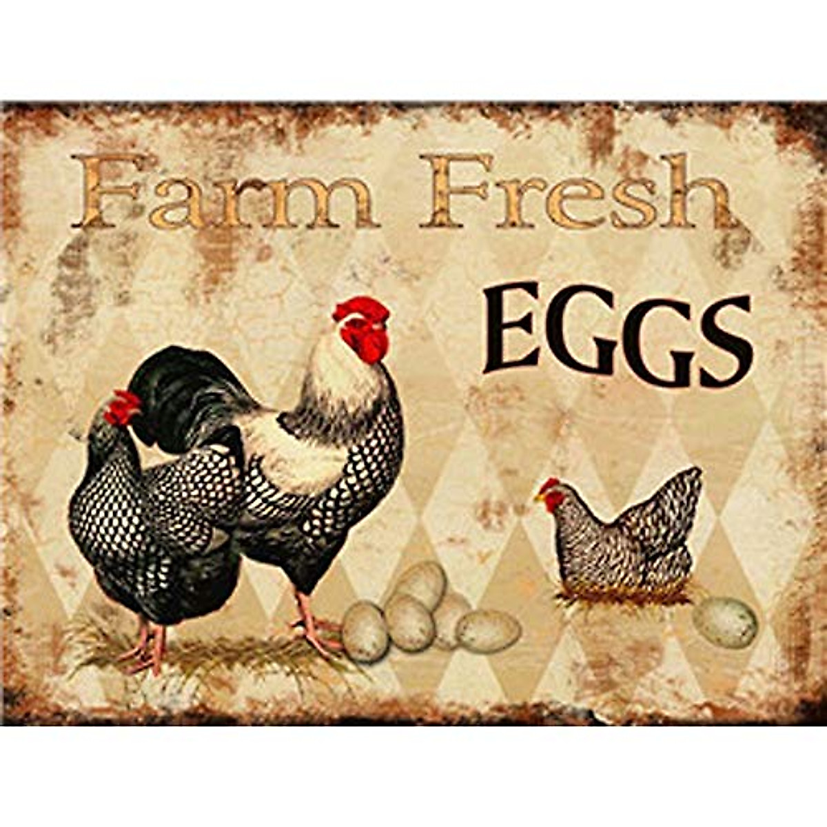Flowerbeads Farmhouse Sign Funny Wall Signs Chicken Coop Country Decor for Home, Farm & Kitchen