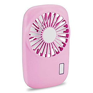 Aluan Handheld Fan Bundle, Pink Hand Held Fan & Black Mini Portable Fan for for Kids Girls Woman Man Home Office Outdoor Travel