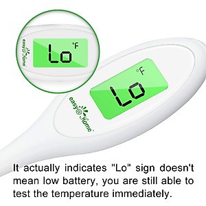 8 Sec Fast Reading Easy@Home Digital Oral Thermometer for Adult, Kid and Baby, Oral, Rectal and Underarm Temperature Measurement for Fever with Two-Color LCD Display Backlit and Alarm EMT-A12