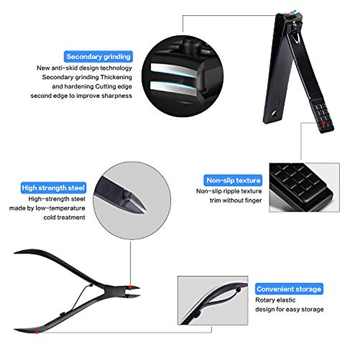 Manicure Pedicure Kit Nail Clippers Set 18 in 1 High Precision Stainless Steel Cutter File Sharp Scissors for Men & Women Fingernails & Toenails Vibrissac Scissors with Stylish Case (Yellow_18in1)