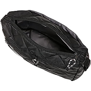 KAVU Uptown Puff Crossbody Bag Purse for Travel, Hiking - Black