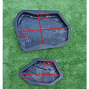 SvitMolds Concrete molds DIY Sold 6 pcs Plastic Moulds Flagstone Casting Concrete Paving Garden Paths Stone Patio Pavers for Garden Walkway #S34