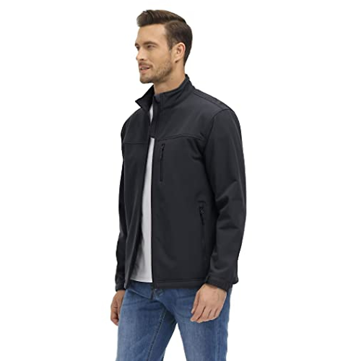 MAGCOMSEN Hiking Jacket Men Lightweight Winter Jackets for Men Waterproof Soft Shell Mens Jacket Hunting Jacket for Men Work Jacket