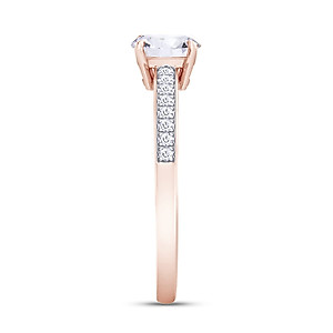 SAVEARTH DIAMONDS 1 1/4 cttw Center 5.5MM Round Brilliant Cut Lab Grown Diamond Solitaire Engagement Ring In 10K Or 14K Solid Gold Wedding Ring for Women (G-H Color, VS-SI Clarity, 1.25Cttw)