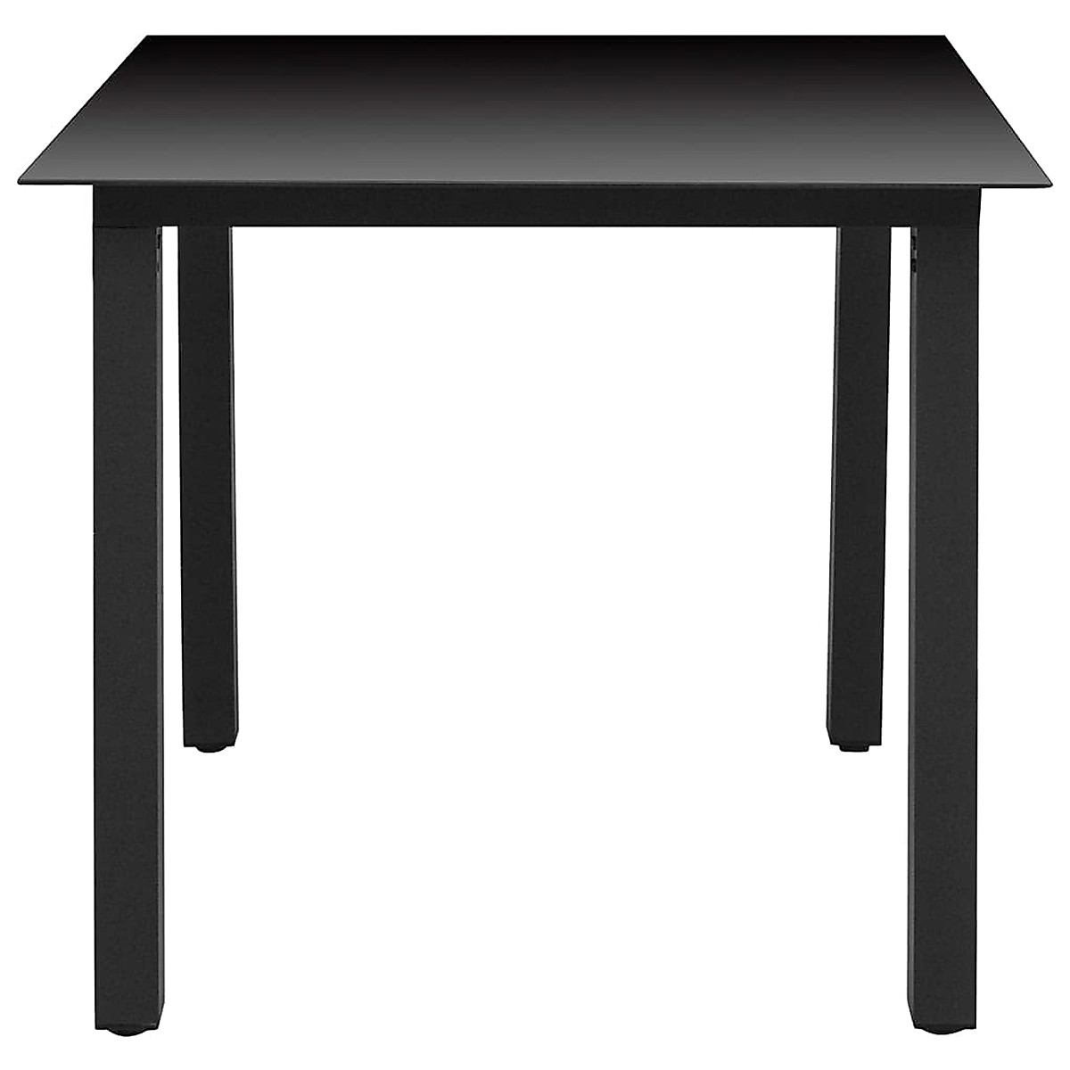 vidaXL Weather-resistant 3 Piece Patio Dining Set - PE Rattan Chairs with Adjustable Backrests - Aluminum Glass Top Table - Lightweight, Sturdy Outdoor Furniture Set - Ideal for Garden, Patio, Terrace