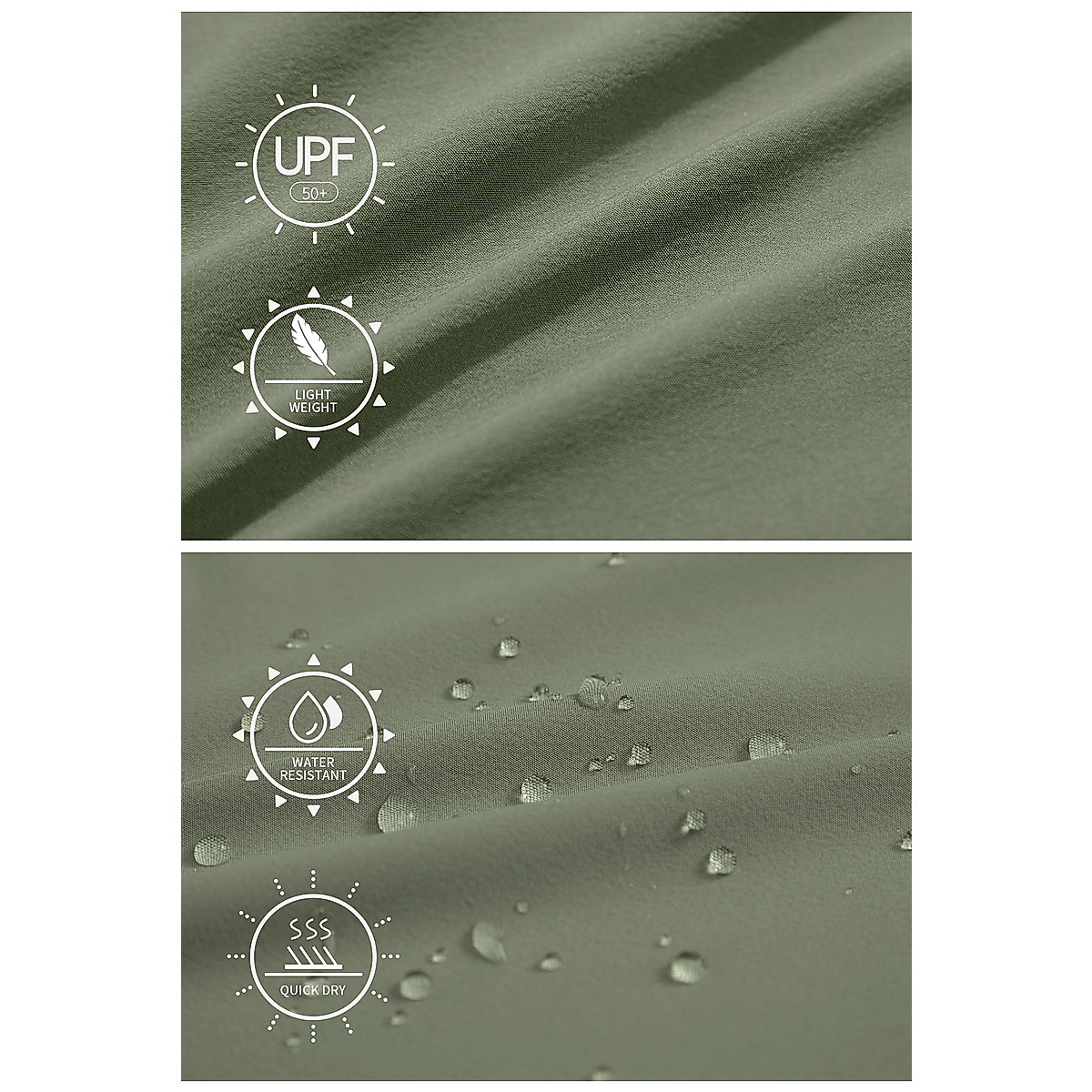 AFITNE Women's Hiking Shorts Quick Dry Lightweight Golf Active Water Shorts with Pockets for Work Outdoor Camping Fishing Sage Green M