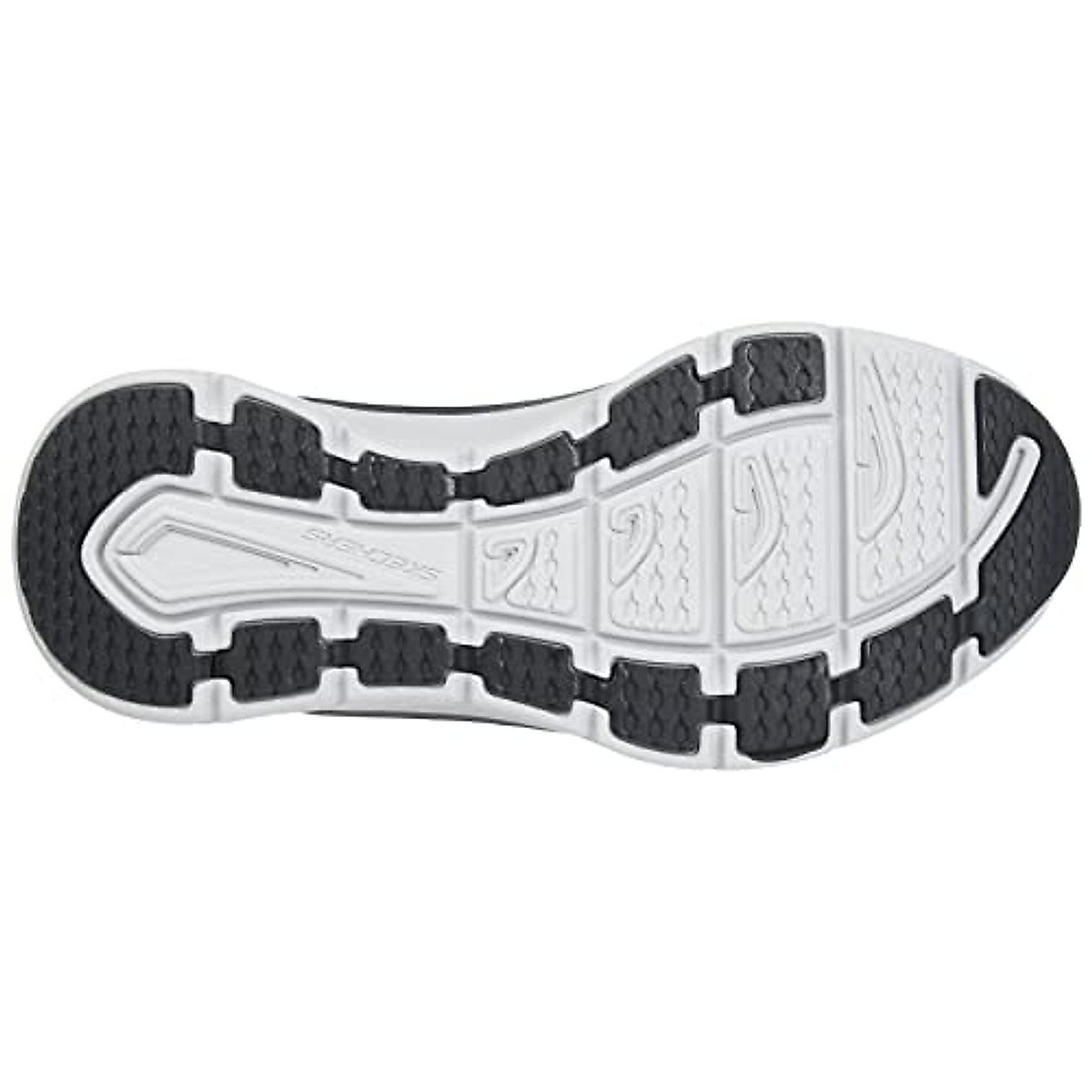 Skechers Men's Walking Sneaker, Black Leather Mesh Charcoal Trim, 7.5