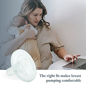 Ameda CustomFit Breast Pump Flange Insert | 21mm Flexishield Areola Stimulator Flange Inserts | Silicone | 2 Count | Works with HygieniKit, MYA Joy, MYA Joy Plus & Pearl Breast Pumps | BPA & DEHP Free