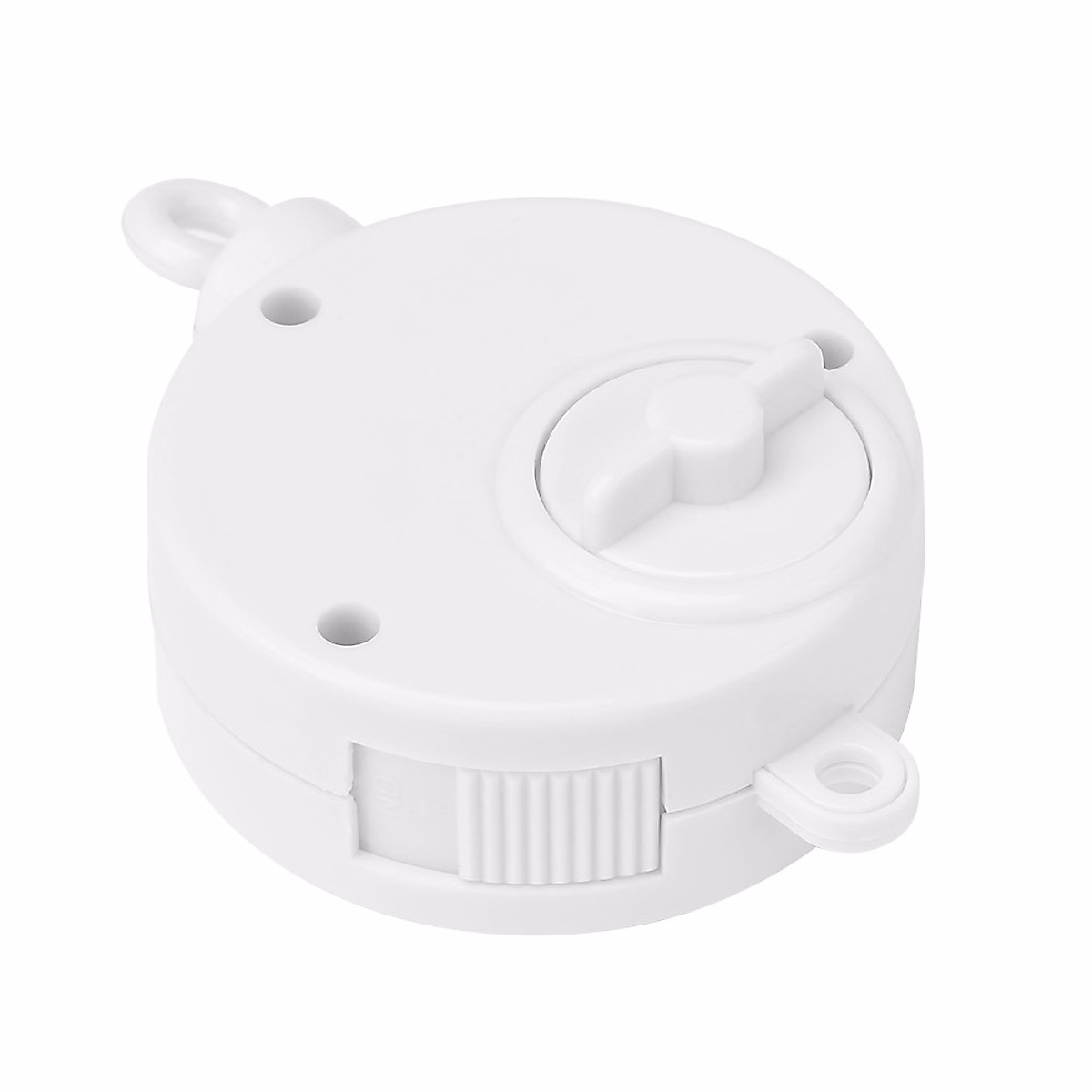 Baby Rotary Mobile Crib Bed Toy, Windup Clockwork Movement White Music Box with Rotating Hook