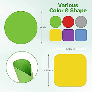 6pcs Jar Opener Gripper Pads, Rubber Jar Grippers Multi-function Kitchen Gadget Anti-slip Coasters Bottle Lid Opener Jar Opener for Seniors with Arthritis Weak Hands (6 Colors)