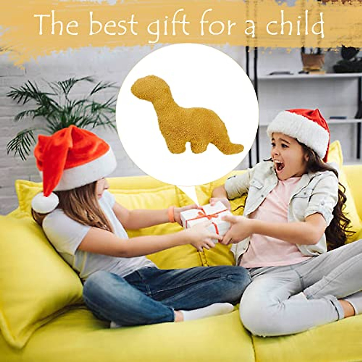 OYTlao Brontosaurus Dino Nugget Pillow,Dino Chicken Nugget Plush,Chicken Nugget Pillow Stuffed Toy,Dinosaur Chicken Nuggets Plushies,Dinosaur Theme Party Decoration Birthday Gifts for Kids