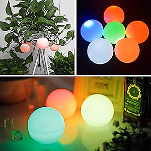 Sterose Floating Pool Lamp Float or Hang in Pool Garden Backyard Pond Party Decoration Inflatable Wateproof RBG Lamp Accessories Waterproof IP67 Lighting Outdoor Garden Lights for Pond Swimming Pool