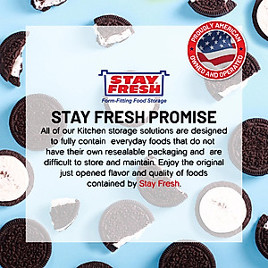 Stay Fresh Cracker Container Set – Kitchen Discovery – Round and Square Sizes for No-Crush Saltine, Cracker, and Cookie Storage – Retains Just-Opened Crispness and Flavor