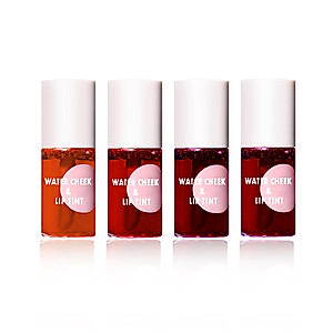 XINGXYUEL 4PCS Lip Tint Stain Set Velvet Lip Stain Lip Gloss Lip and Cheek Tint Non Sticky Tinted Lip Gloss Long Lasting Liquid Lipstick Set