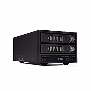 Dune HD Real Vision 4K Duo | D Vision | HDR 10+ | Ultra HD | Media Player and Android Smart TV Box | RTD1619 RD | 2X 3.5/2.5" HDD Racks, HD-Audio, HDMI, BT, WiFi, 4GB / 32GB, MKV, H.265, 4Kp60