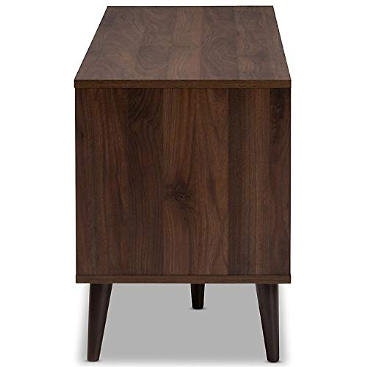 Baxton Studio Samuel Modern TV Stand in Brown and Dark Grey