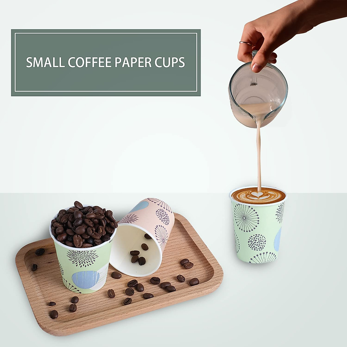 Clawsoff [300 Pack 3 oz Paper Cups, Disposable Bathroom Cups, Small Mouthwash Cups, Mini Paper Cups 3 Ounce for Bathroom