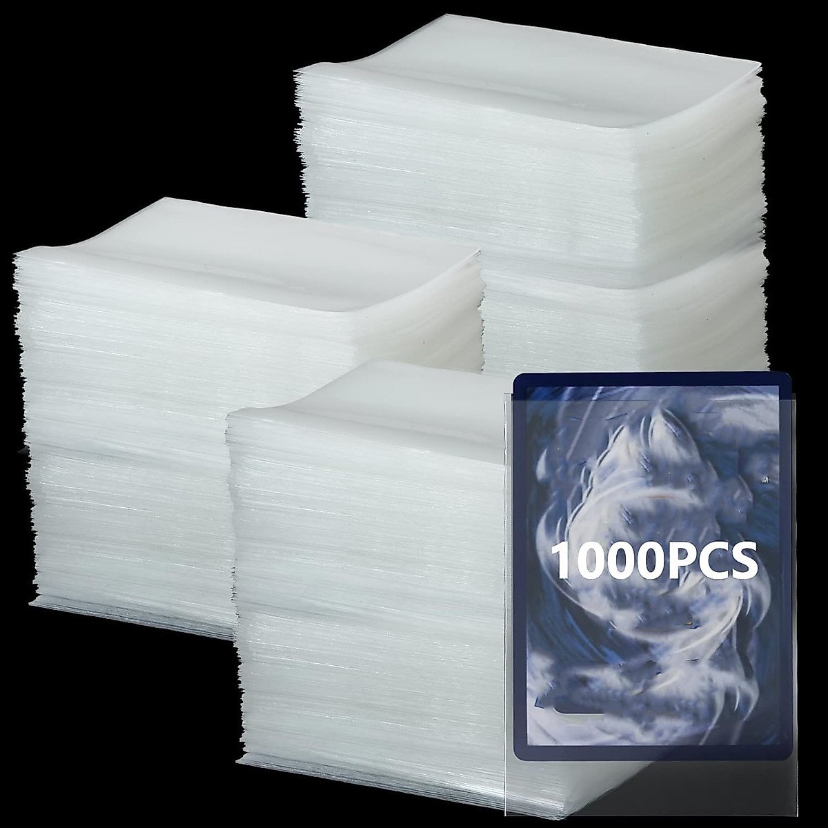 1000 PCS Penny Sleeves, Clear Card Sleeves Soft Pokemon Card Sleeves, Sports Baseball Photocard Sleeves for Standard Trading Cards