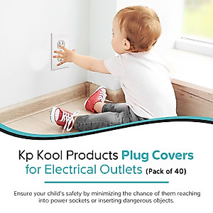 KP KOOL PRODUCTS Plug Covers for Electrical Socket Outlets Covers for Baby Proofing - Safety Plug Covers for Child's Protection - Pack of 40