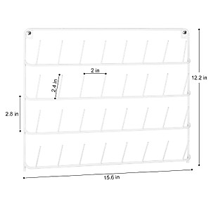 32-Spool Sewing Thread Racks 4 Pack Wall-Mounted Thread Holder with Hanging Tools Metal Sewing Organizer for Sewing, Quilting, Embroidery, Large Thread Thread Organizer