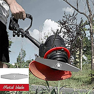 FGHTH Cordless Grass Trimmer Lawn Mower Electric Garden Handheld Strimmer with 48V Lithium-Ion Battery, 8 Blades