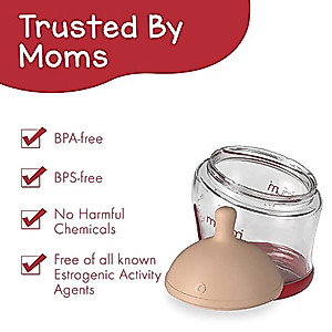 mimijumi Baby Bottle Set - Get Going Anti-Colic Bottles for Newborns - Baby Breastfeeding Bottles - 4 Oz and 8 Oz Baby Bottles - Lighter - 0-12M