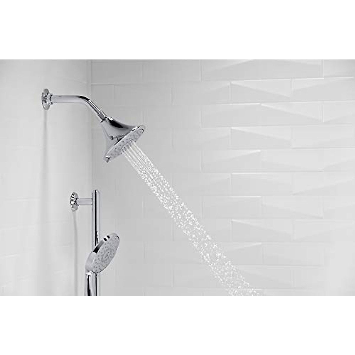Kohler K-22169-G-CP Forte 1.75 GPM Multifunction Showerhead with Katalyst Air-Induction Technology, Polished Chrome