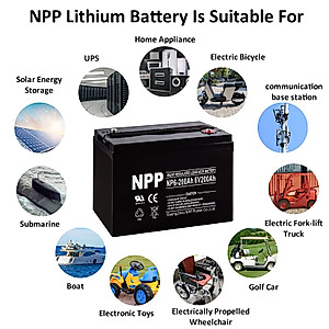 NPP 6V 200Ah (T16A, 2Pcs) Golf Cart Battery, SLA AGM Battery, Replace UB62000, Pallet Jack, Ideal for Solar Setup, Trolling Motor, RV, Marine, Wheelchair, Camping and Sightseeing Car