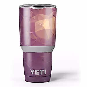 Design Skinz Purple Geometric V18 - Skin Decal Vinyl Wrap Kit Compatible with The Yeti Rambler Cooler Tumbler Cups
