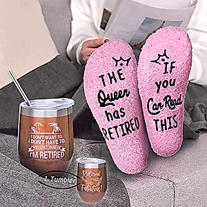 Retirement Gifts for Women 2023, Happy Retirement Gifts for Coworker, Retired Friends, Boss, Teachers, Nurses, Mom, Grandma, Retirees-Wine Tumbler, Farewell Bracelet, Ring Dish, Socks, Bag, Keychain